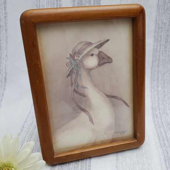 Vintage | Accents | Vtg Wood Frame Inlay Corners With Card By Karen ...